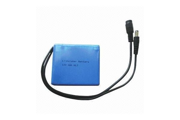 Custom Lithium Polymer 12V Battery Packs with Protection and 2 Connectors